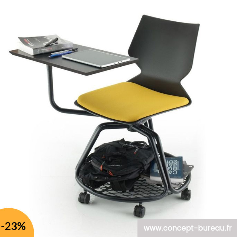 Chaise avec tablette rotative ISAKI