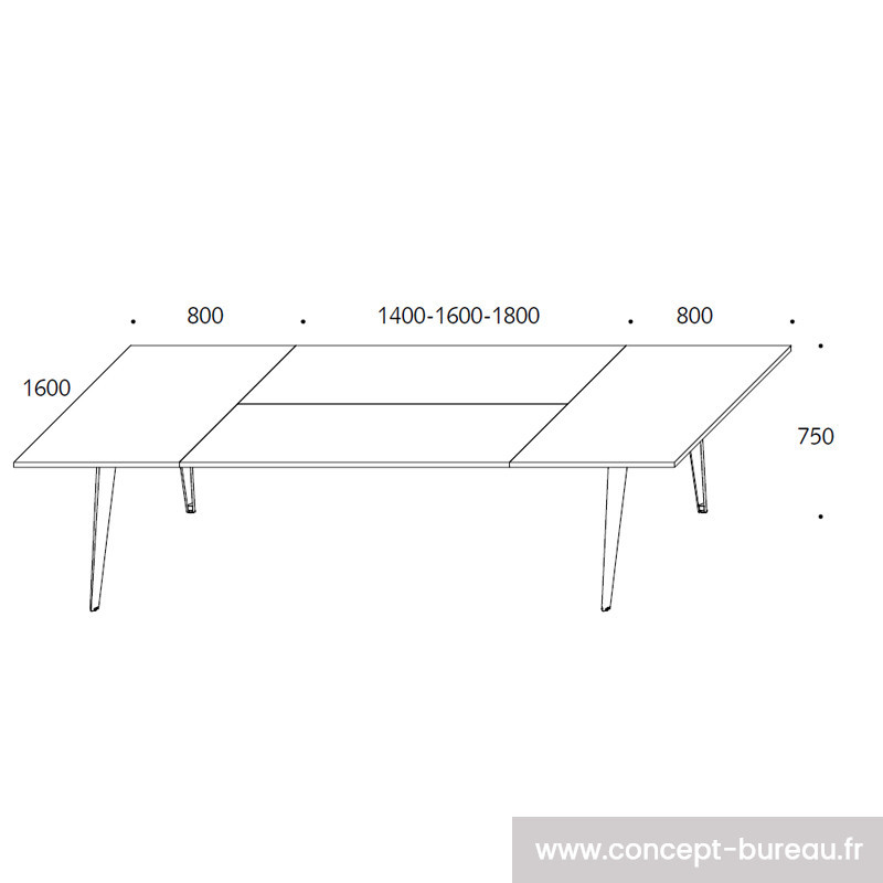 Table de conférence pour 12 personnes - DRALET