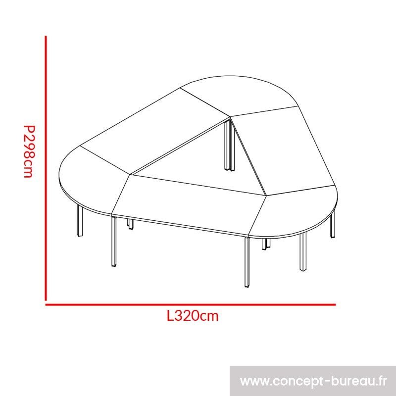 Table de conférence 9 personnes - MOKA