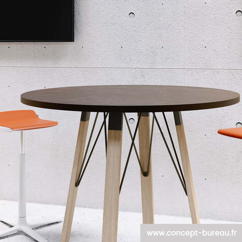 Table de réunion haute ronde - REAU