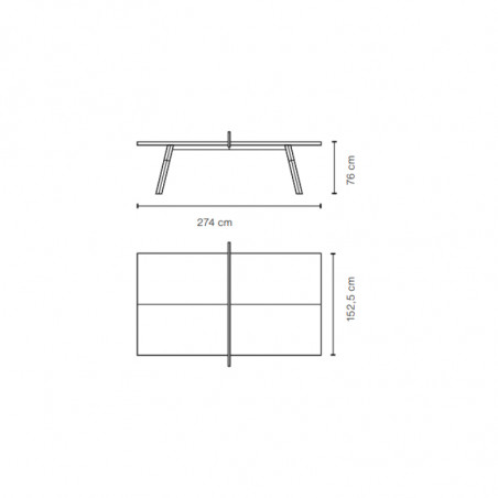 Table de réunion et détente PING-TABLE