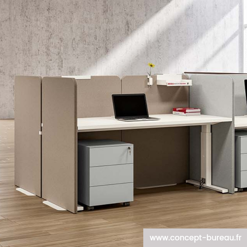 Séparation de bureau anti bruit hauteur 120cm - KALA