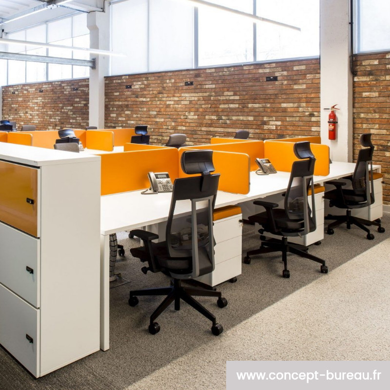 Bureau bench 6 personnes - TRIBAX U