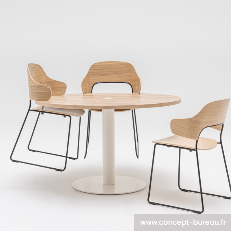 Table de réunion ronde 4 personnes - TACK