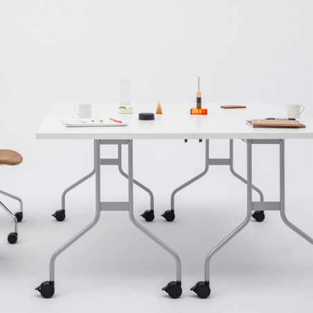 Table de réunion rabattable et sur roulettes- SELFIE